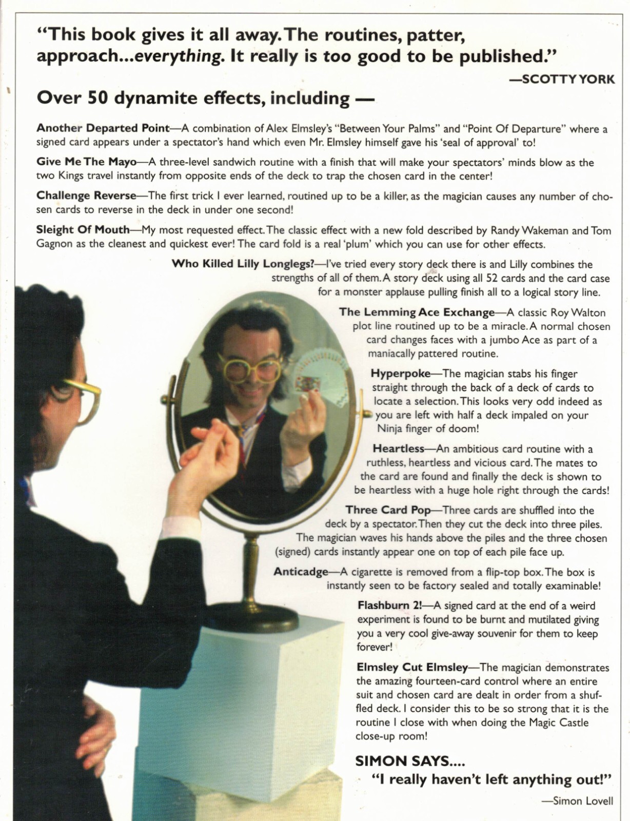 Simon Says...The Close-Up Magic Of Simon Lovell Book-1st Ed-Balls Coins ...