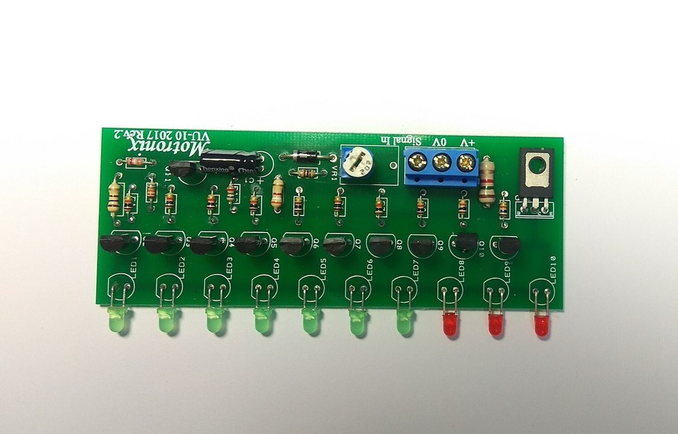 VU LED Audio Power Level Indicator For Power Amplifier. With 3mm Leds ...