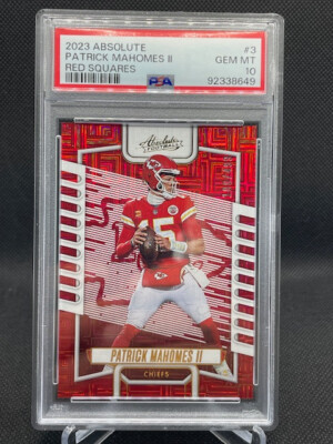 2023 Absolute Patrick Mahomes II Red Squares 100/499 PSA 10 | eBay