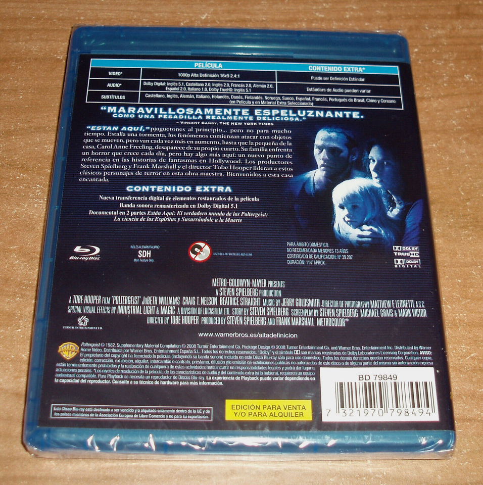 Poltergeist Blu-Ray New Sealed Horror Fantasy | eBay