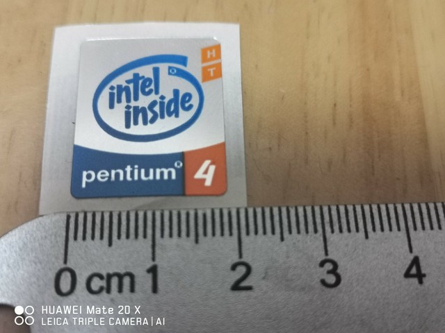 intel pentium 4 HT sticker logo 19mmx24mm NEW | eBay