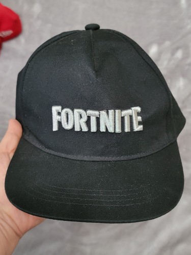 Fortnite Youth Black Cap Hat OSFM Embroidered Logo Adjustable Snapback ...