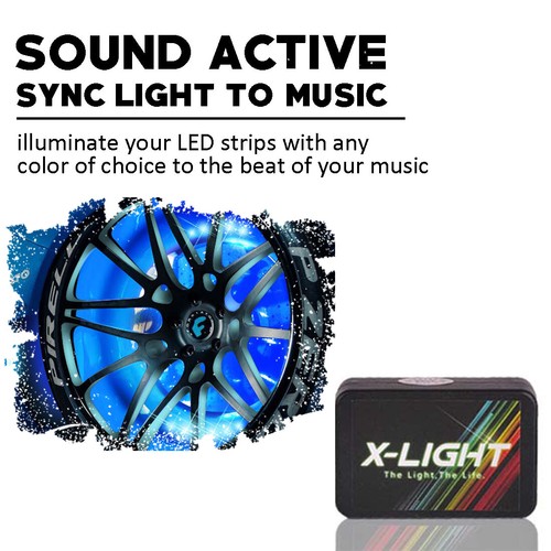 4PCS All-Color Wheel Well LED Light Kit Custom Accent Neon Strips Rim ...