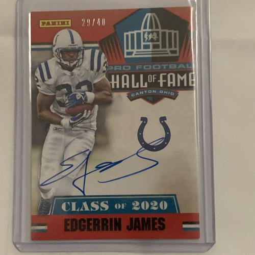 2020 Panini Hall Of Fame Edgerrin James #/40 On Card Auto Colts HOF ...