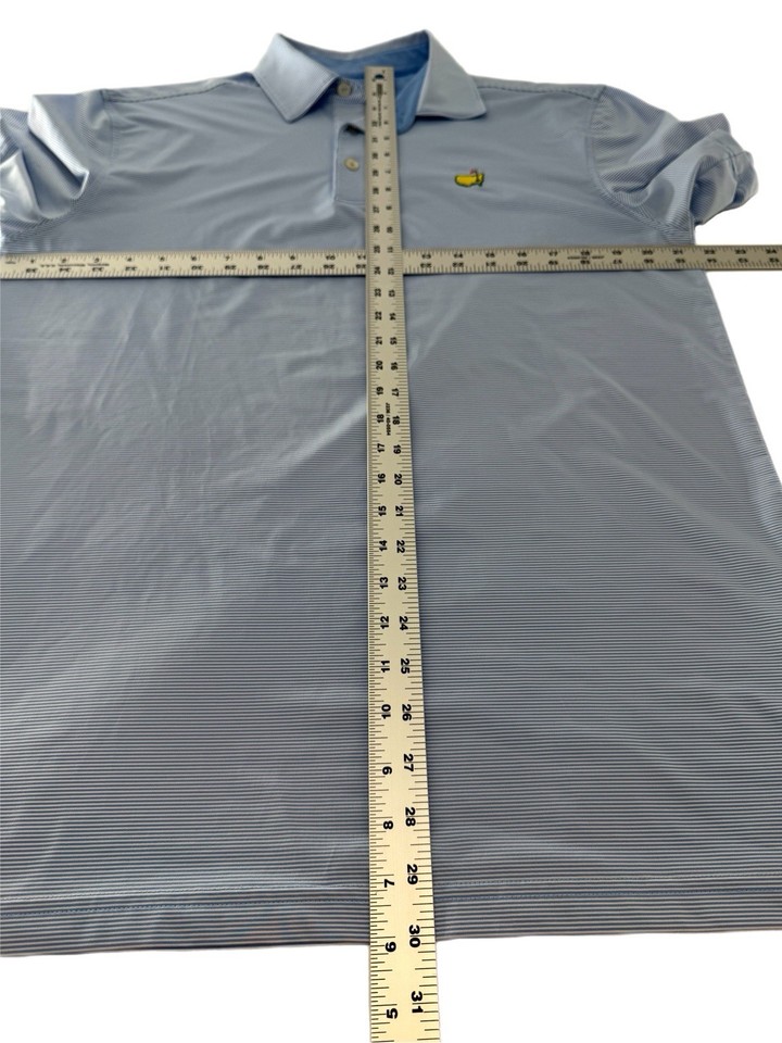 Masters Tournament Augusta National Polo Shirt Men M Blue Striped ...