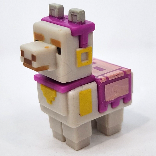 Minecraft Mini-Figures Wood Series 10 1" Purple Llama Figure Mojang | eBay