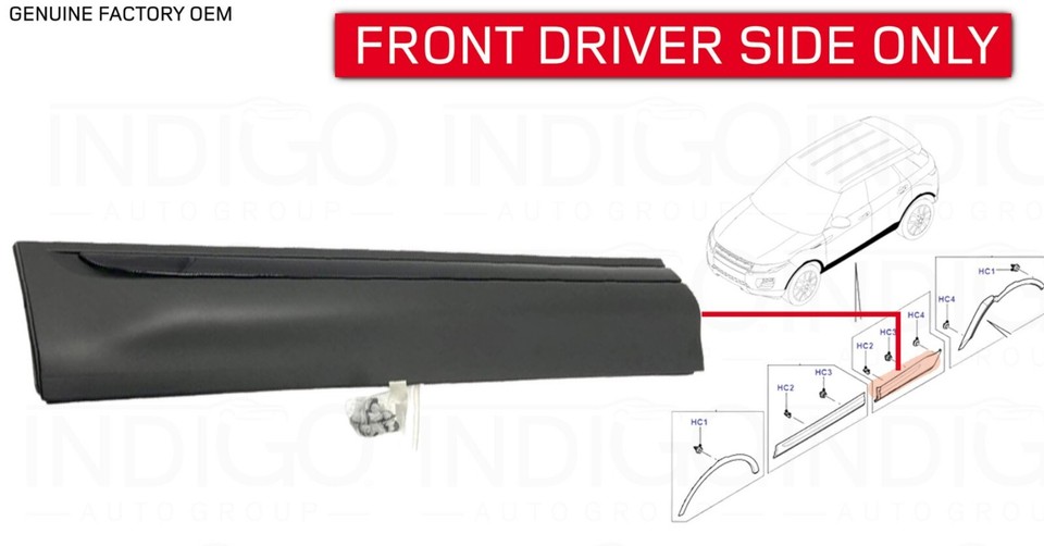 LAND ROVER FRONT DOOR OUTSIDE LOWER MOULDING LH RANGE EVOQUE 16-18 ...