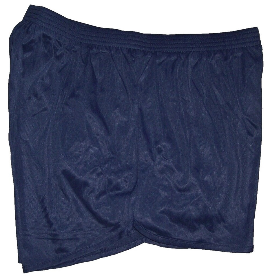 Navy Blue Nylon Soffe Ranger Panties Silkies Running Track Shorts - Men ...