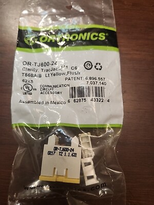 Ortronics OR-TJ600-24 TracJack CAT6 T568A/B Lt Yellow Flush | eBay