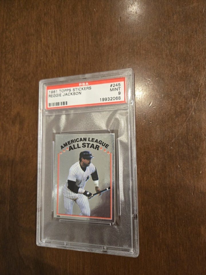 1981 Topps Stickers Foil #245 Reggie Jackson New York Yankees PSA 9 ...