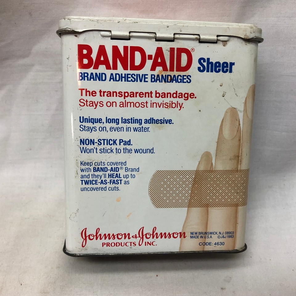 Vintage Metal Band-Aid Johnson & Johnson Box ONLY | eBay