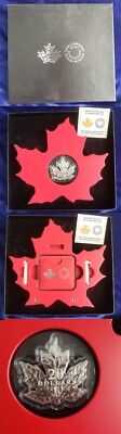 2015 Canada $20 Maple Leaf Shaped .999 1 oz Fine Silver Coin Box & COA ...