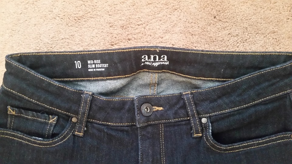 Women's A.N.A ana Jeans Slim Boot Cut Mid Rise Size 10 Med Blue Wash | eBay
