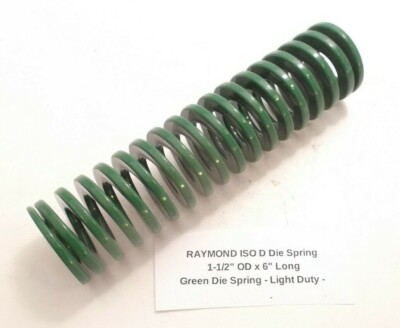 RAYMOND ISO D Die Spring 1-1/2" OD x 6" Long Green Die Spring - Light ...