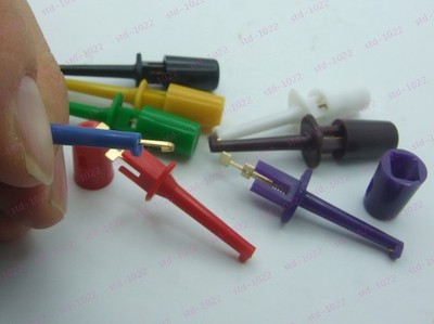 8 color Test Hook Clip SMD IC SMT Grabbers Test Probes for Tube Testers ...