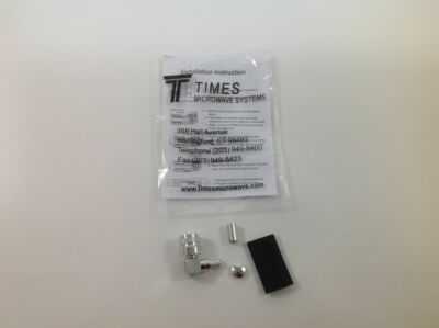 Times TC-240-TM-RA-D TNC Male Right Angle Crimp/Solder Connector for ...
