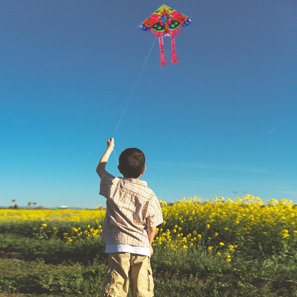 90x50cm Bright Cloth Colorful Butterfly Kite Outdoor Foldable Kites (A ...