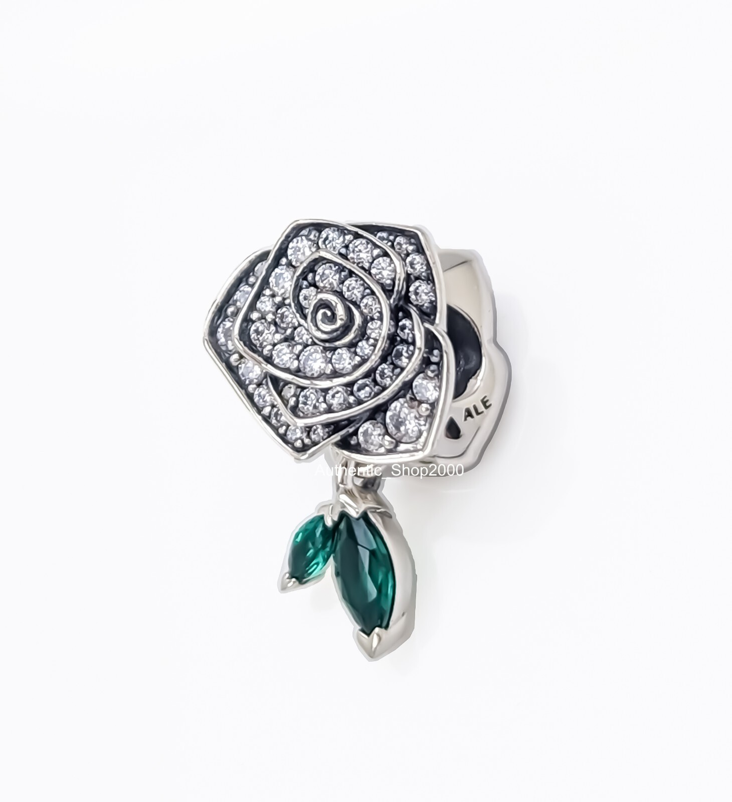 New 100% Authentic PANDORA 925 Sparkling Pave Rose in Bloom Charm ...