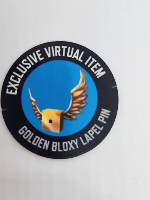 Roblox Toy Code Only - Golden Bloxy Lapel Pin Exclusive. Sent Through ...