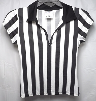Apparel Referee Shirt Top Black White Women's Costume Stripe | eBay