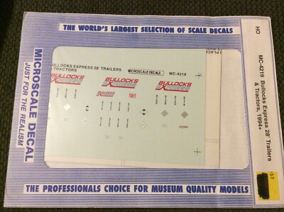 HO Scale Microscale Decals MC-4219 Bullock’s Express 28’ Trailers ...