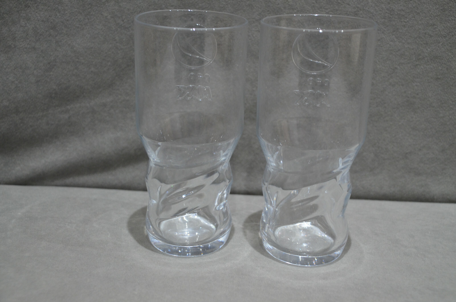 2x Pepsi Max Glass 16oz 450ml Hi Ball Tumbler Embossed Logo Toughened ...