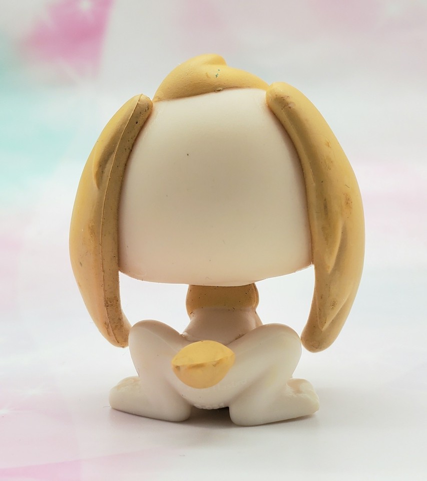 Littlest Pet Shop Authentic # 610 White Yellow Rabbit Teal Tear Drop ...