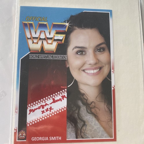 Georgia Smith Autographed WWF Hasbro Style Card British Bulldog’s ...