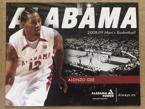 2008-09 Alabama Crimson Tide Basketball Pocket Schedule-Alonzo Gee ...