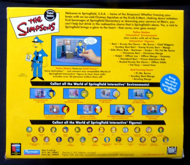 The Simpsons Police Station & Officer Eddie Interactive Box Set TV ...