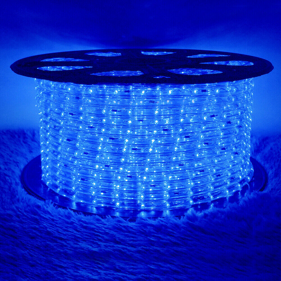 50' 100' 150' 300' Ft Waterproof LED Rope Light 110V Garden In/Outdoor ...