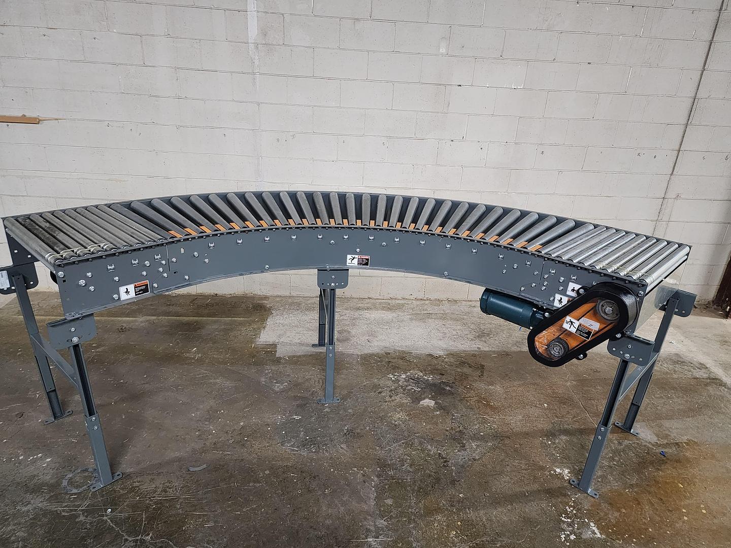 2018 Intelligrated 30.5" x 90 Degree Curve Roller V Belt Conveyor (#10E ...