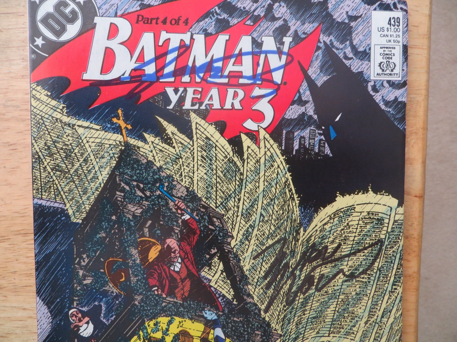 1989 BATMAN 439 SIGNED 4X GEORGE PEREZ, MARV WOLFMAN,PAT BRODERICK,MKE ...