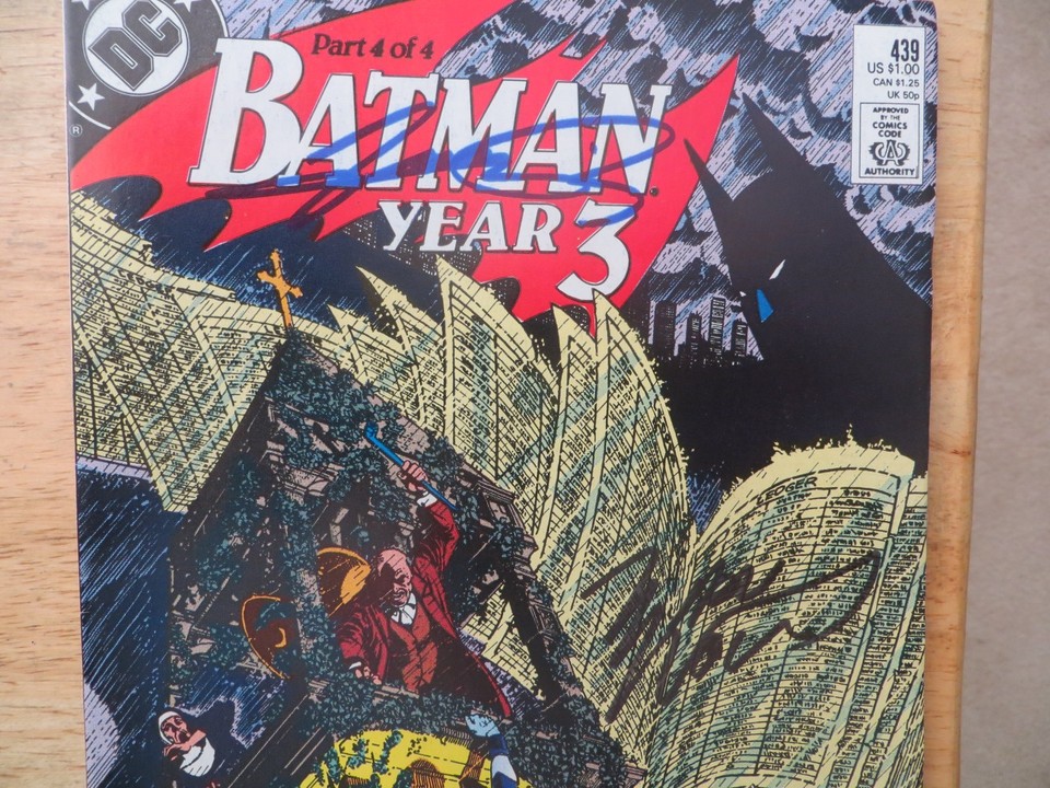 1989 BATMAN 439 SIGNED 4X GEORGE PEREZ, MARV WOLFMAN,PAT BRODERICK,MKE ...