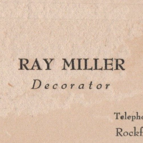 1950s Ray Miller Decorator Designer Rockford Illinois Business Card | eBay
