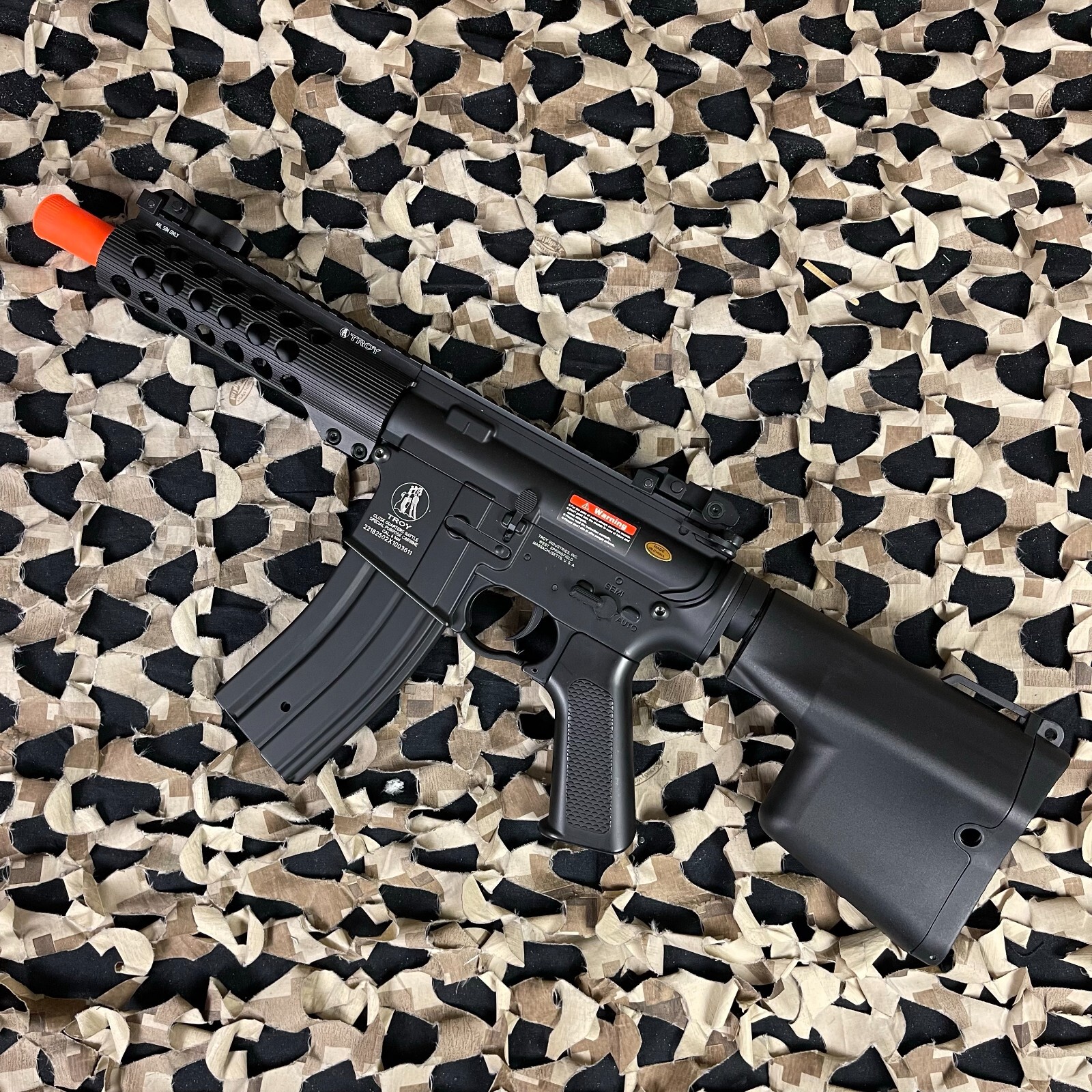 NEW Echo1 Troy Industries Full Metal M7A1 Battle Rifle AEG Airsoft Gun ...