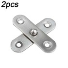 2 x Hardware Stainless Steel 360 Degree Rotating Door Pivot Hinge Tone ...