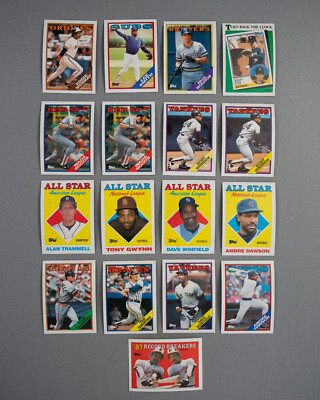 1988 Topps Set Starter 129 Card Lot With 17 HOFers | eBay