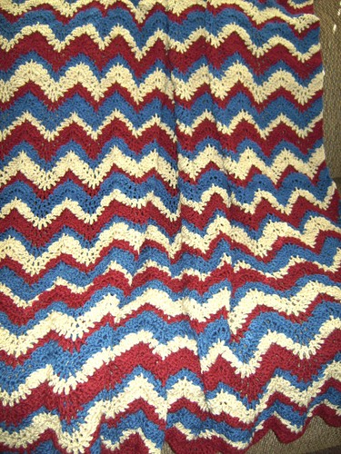 NEW HAND CROCHET BURGUNDY NAVY BEIGE RIPPLE WAVY AFGHAN BLANKET LAPGHAN ...