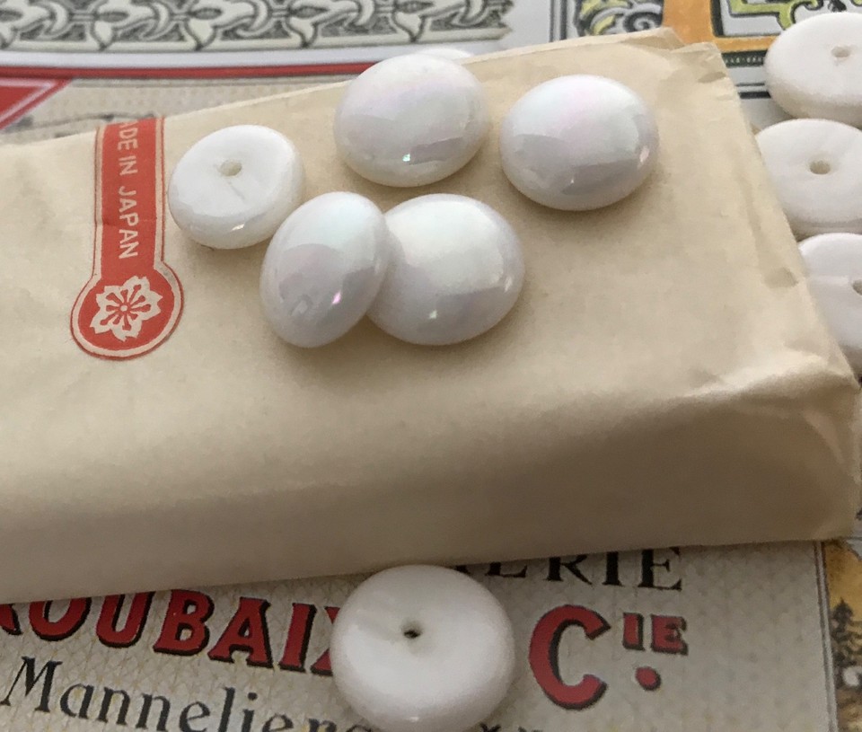 Vintage Glass Cabochons, Iris White, Iris Buttons, Iridescent Buttons,14mm , B53 | eBay