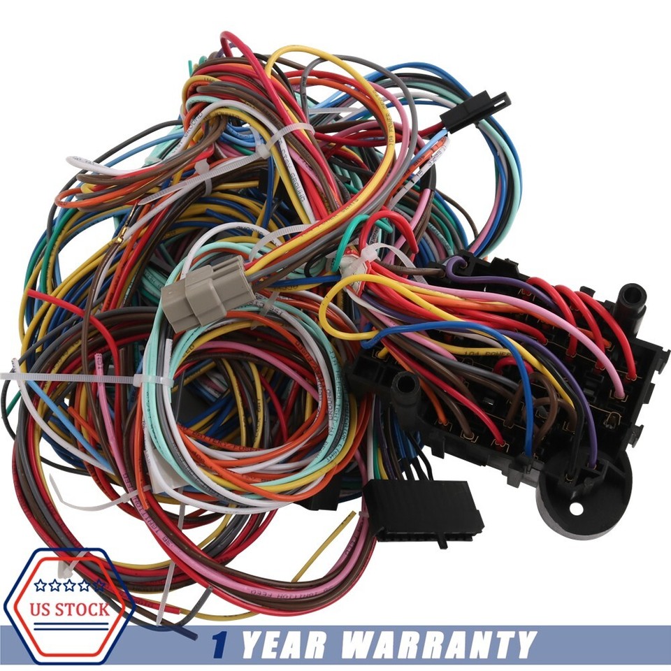 Universal 22 Circuit Wiring Harness Street Hot Rat Rod Custom Wire Kit ...