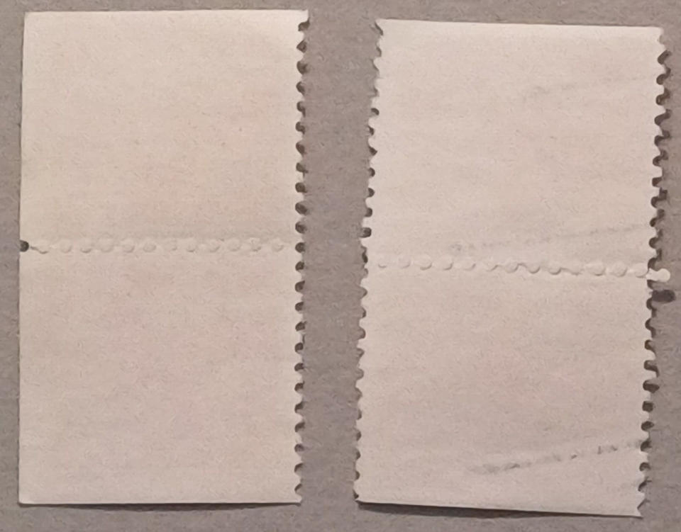 UNITED STATES US USA ERROR IMPERFORATE BETWEEN 2 PAIR AIRMAIL 8C BAD ...