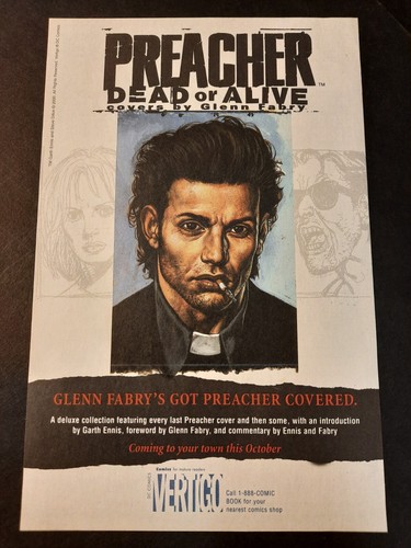 Vertigo PREACHER Dead Or Alive Promo Art ~ Vintage Comic Page PRINT AD ...
