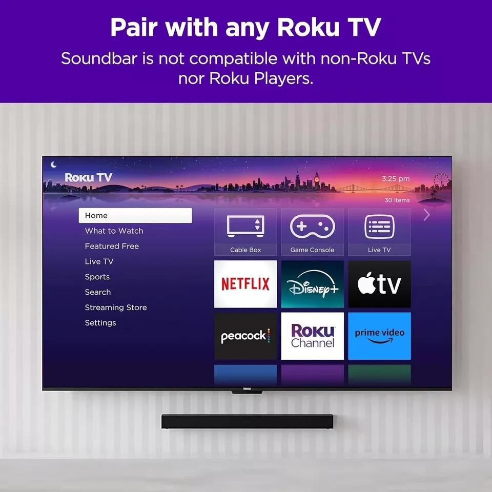Roku Wireless Bass Slim Wireless Subwoofer | eBay