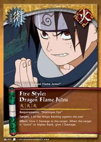 Fire Style: Dragon Flame Jutsu - J-073 - Super Rare - 1st Edition ...