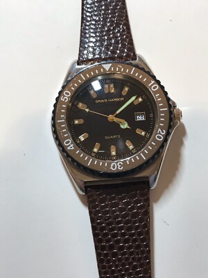 GRAYS HARBOR calendar Quartz 4J Military WR 300ft Swiss Men’s Watch | eBay
