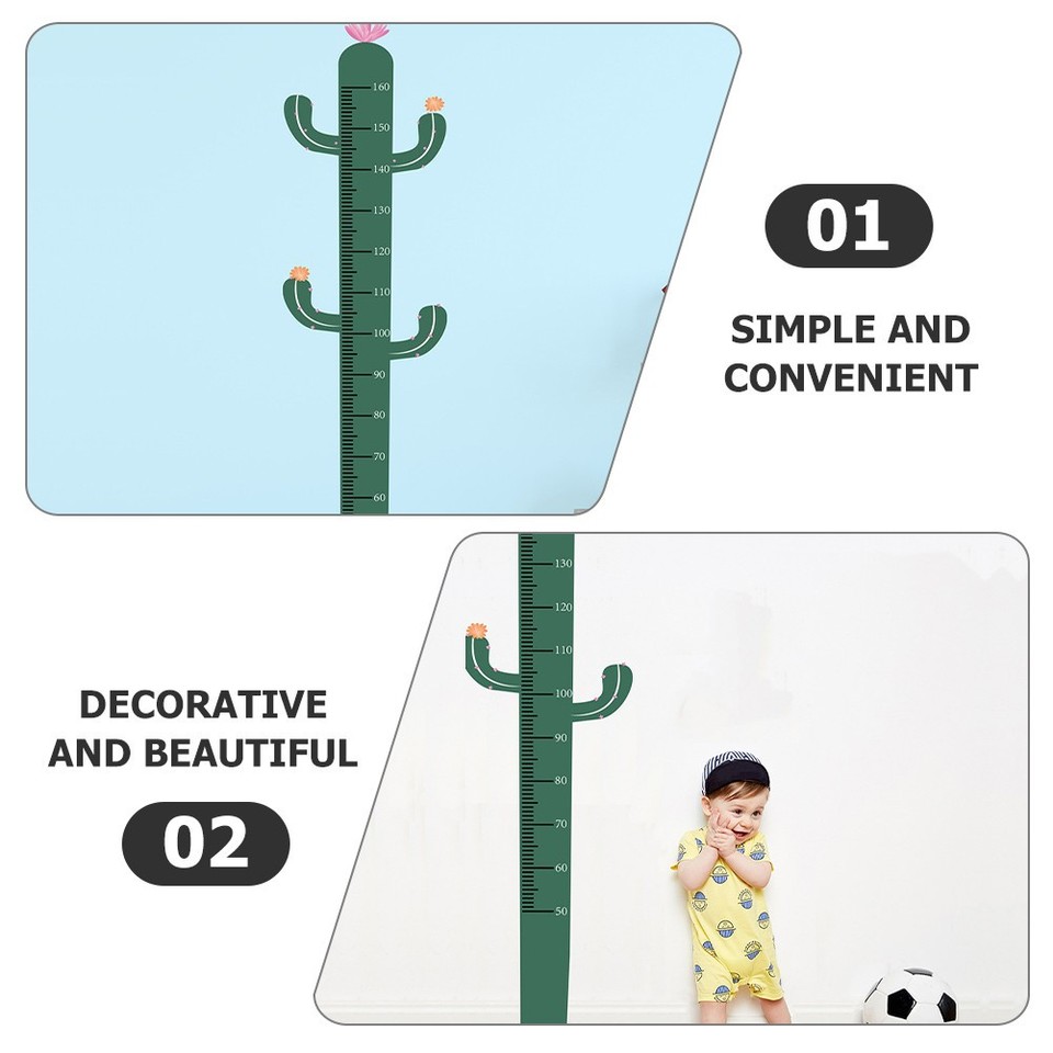 Growth Chart Height Measurement Wall Sticker Cartoon Measuring Ruler ...