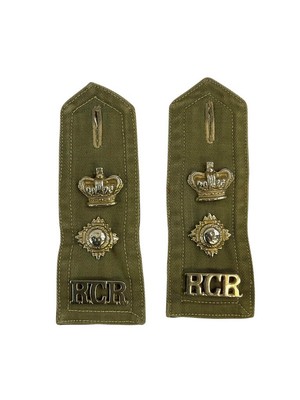 Canadian Bush Dress RCR Lieutenant Colonel Shoulder Slip-Ons Pair | eBay