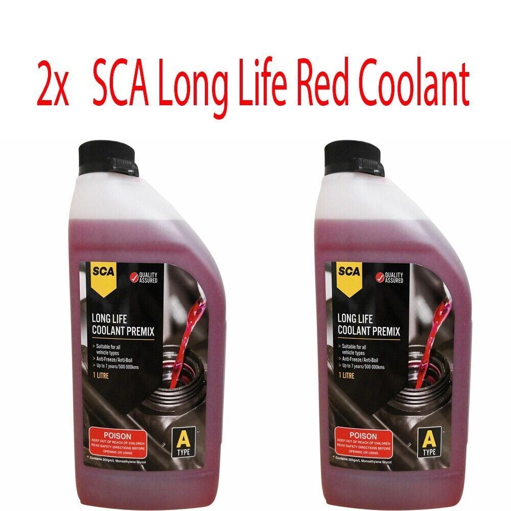 2x SCA Long Life Red Coolant Premix 1 Litre 9327303173301 | eBay Australia