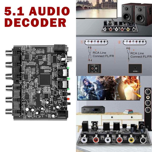 DAC Module 5.1 Channel AC-3 PCM Digital Optical Coaxial DTS RCA Audio ...